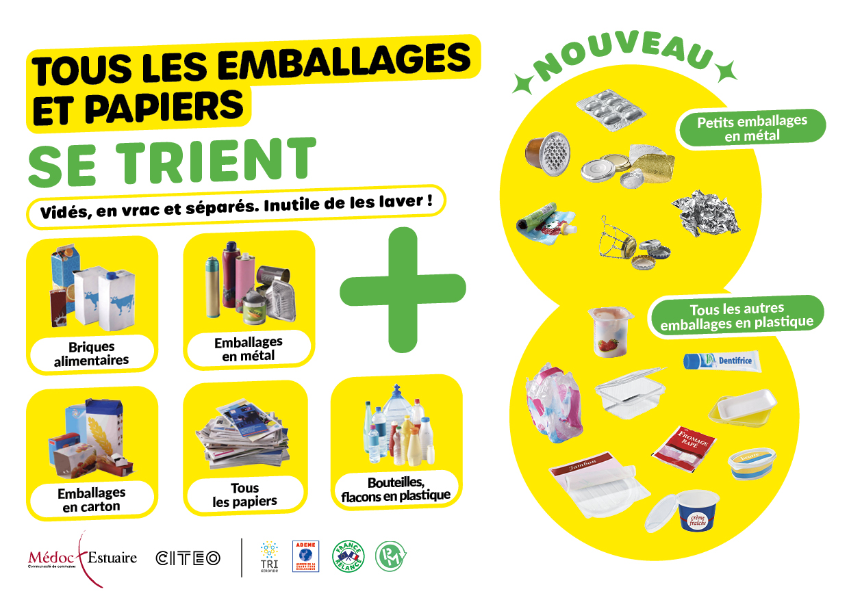 Tous les emballages et papiers se trient à partir du 01/01/2023 ...